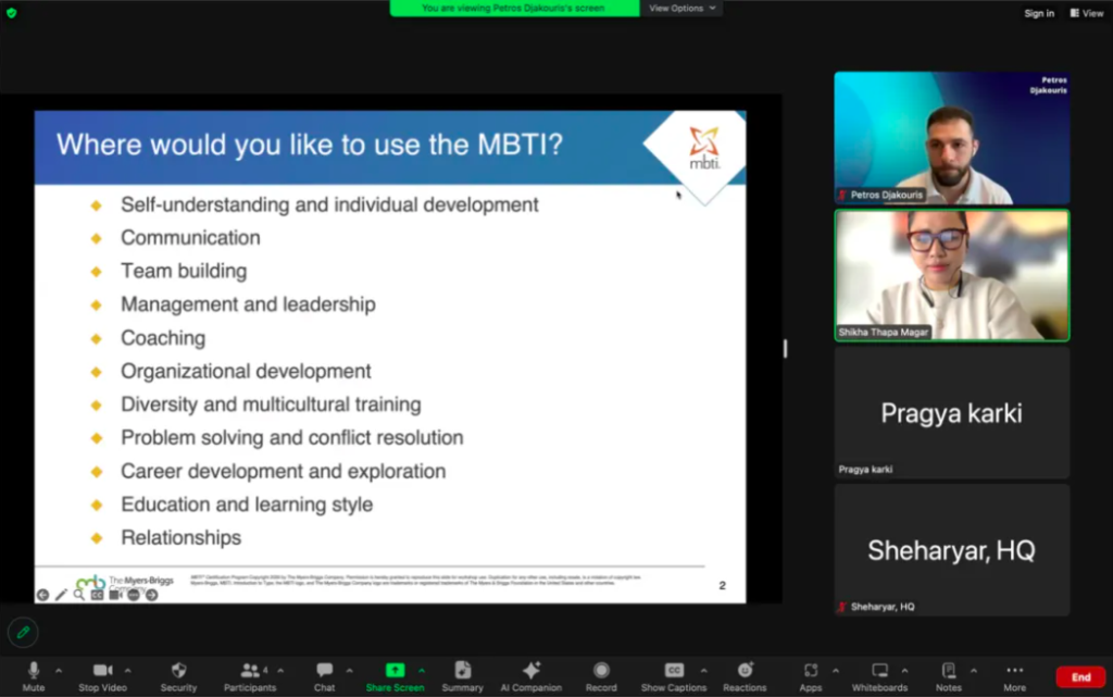 SCOLAR x Petros Djakouris MBTI Session – SCOLAR Network
